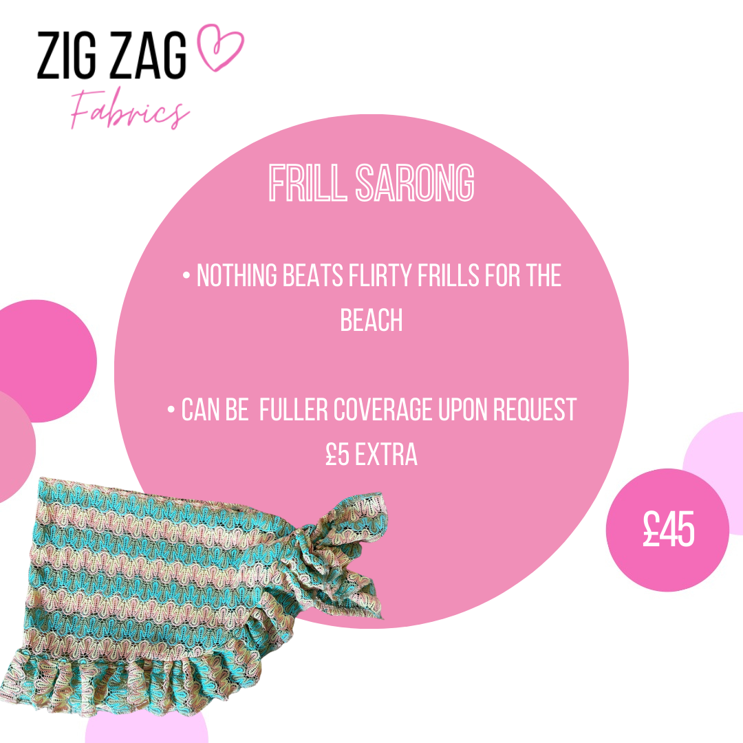 Zigzag - frill sarong 👙 MADE TO ORDER – TDRB